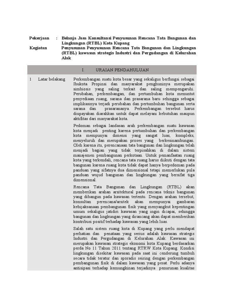 RTBL Industri Dan Pergudangan | PDF