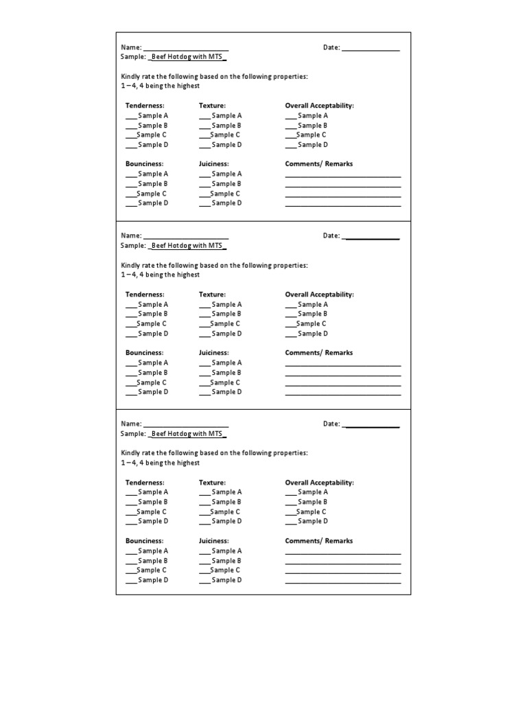 Sample Evaluation Sheet | PDF