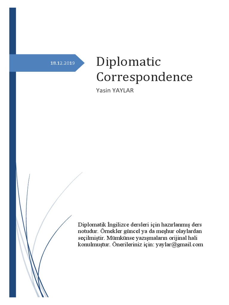 Diplomatic Correspondence (YAYLAR) | PDF | Soviet Union | World Politics