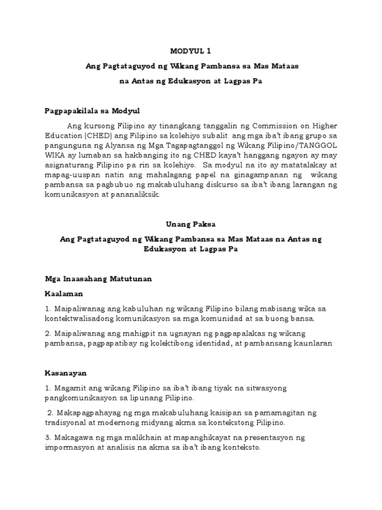 Prelim Module Komfil | PDF