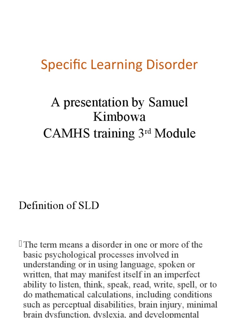 Specific Learning Disabilities | PDF | Learning Disability | Dyslexia
