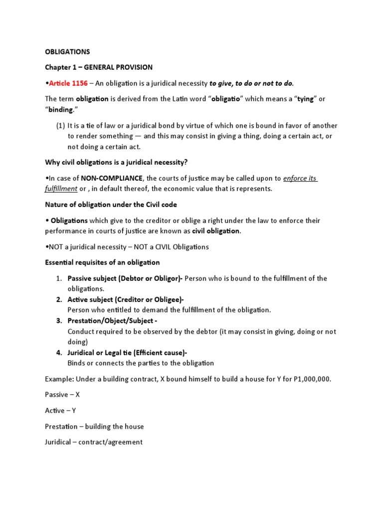 Oblicon - Chapter 1 | Download Free PDF | Law Of Obligations | Damages