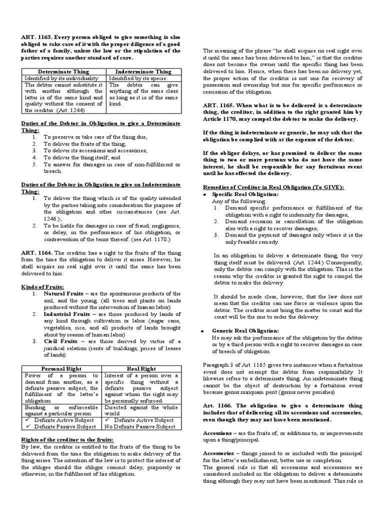 Pat Notes ObliCon | PDF | Negligence | Interest