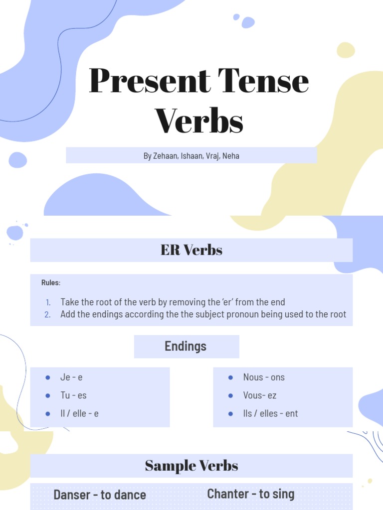 Verbes au Présent en Français | PDF