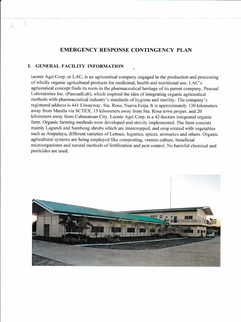 Emergency Response and Contingency Plan | Download Free PDF | Emergency ...