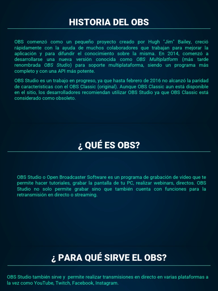 Guía Completa de OBS Studio | PDF | Software | Informática