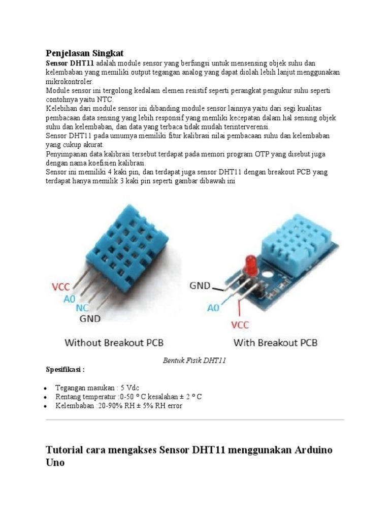 Penjelasan Singkat dht11 | PDF