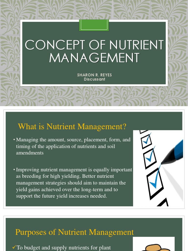 Concept of Nutrient Management | PDF | Soil | Fertilizer