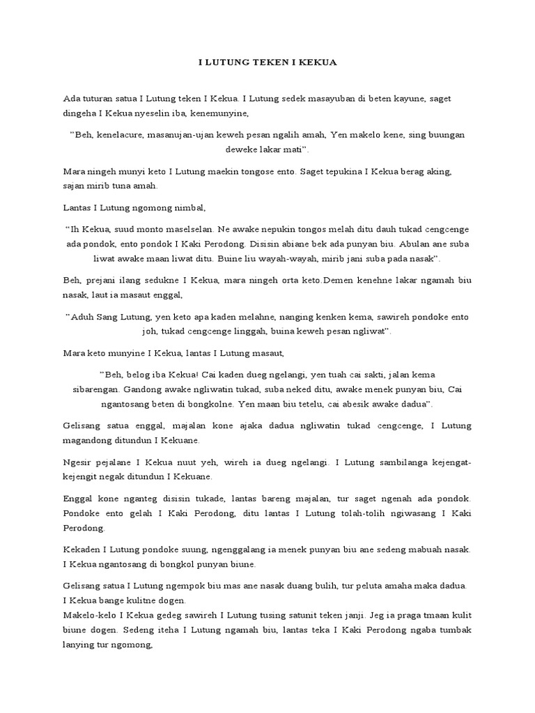 I Lutung Teken I Kekua | PDF