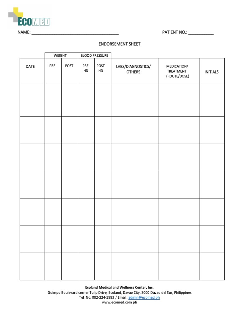 Endorsement Logsheet | PDF