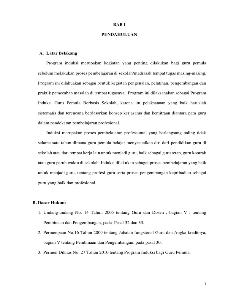 Laporan Induksi | PDF | Karier & Perkembangan | Pengembangan Diri