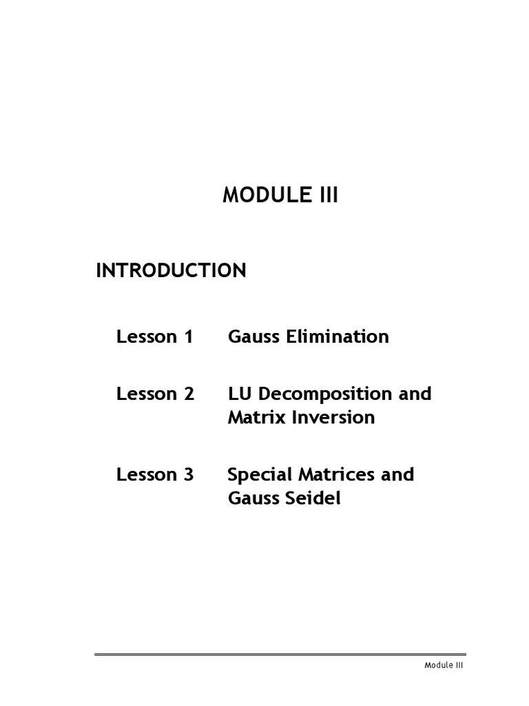 EPPC102 Module III | PDF | Matrix (Mathematics) | Applied Mathematics