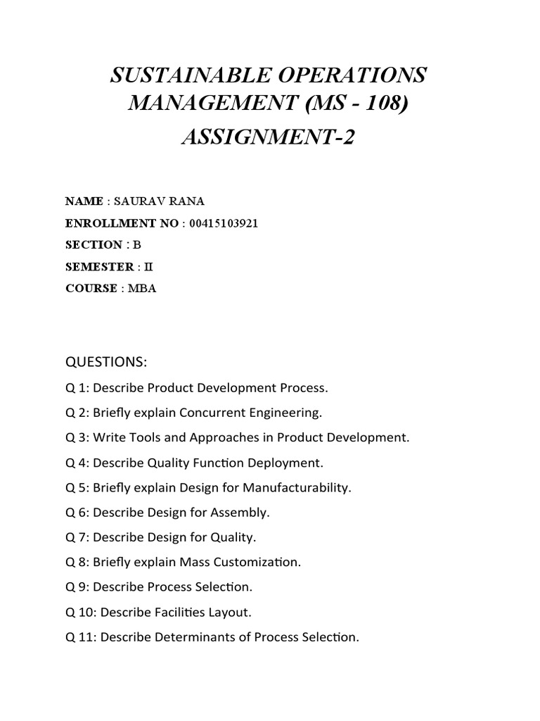 SOM ASSIGNMENT-2 | PDF | Economic Growth | Page Layout