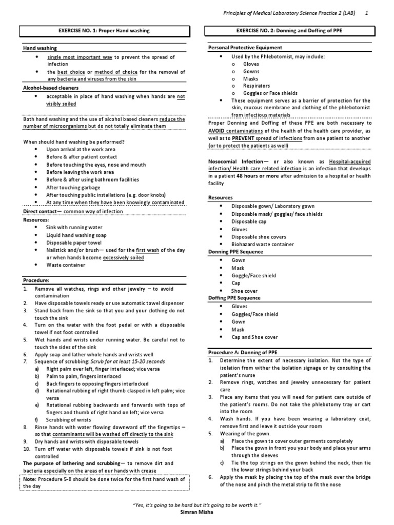 Principles-of-MLS-2-LAB | PDF | Blood Plasma | Hospital Acquired Infection