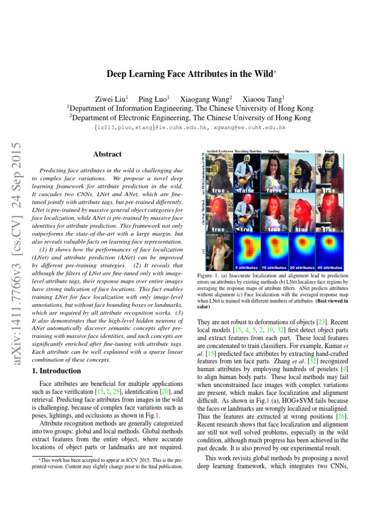 Deep Learning for Face Attribute Recognition | PDF | Machine Learning ...