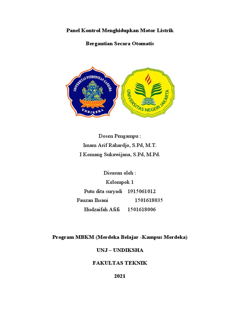 Panel Kontrol Motor Listrik Otomatis | PDF
