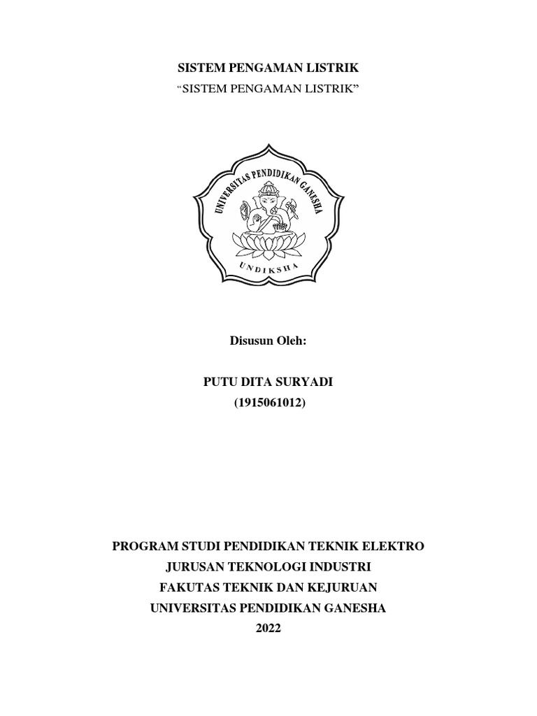 Putu Dita Suryadi - Sistem Pengaman Listrik | PDF