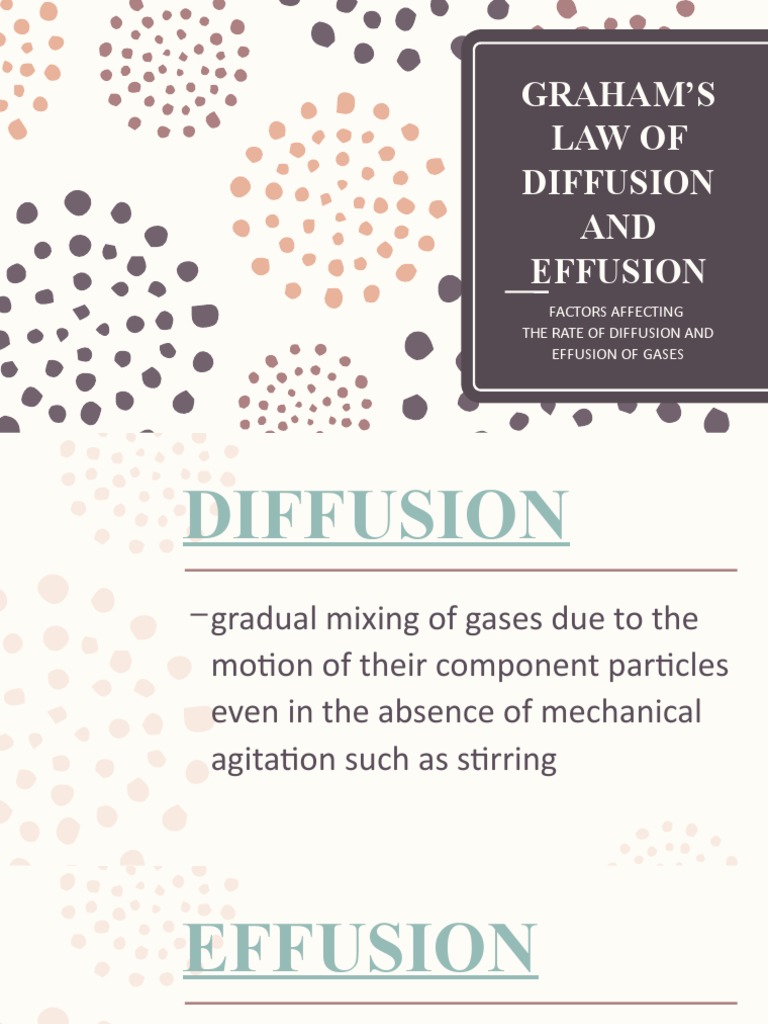 Gas Diffusion and Effusion Basics | PDF | Diffusion | Gases