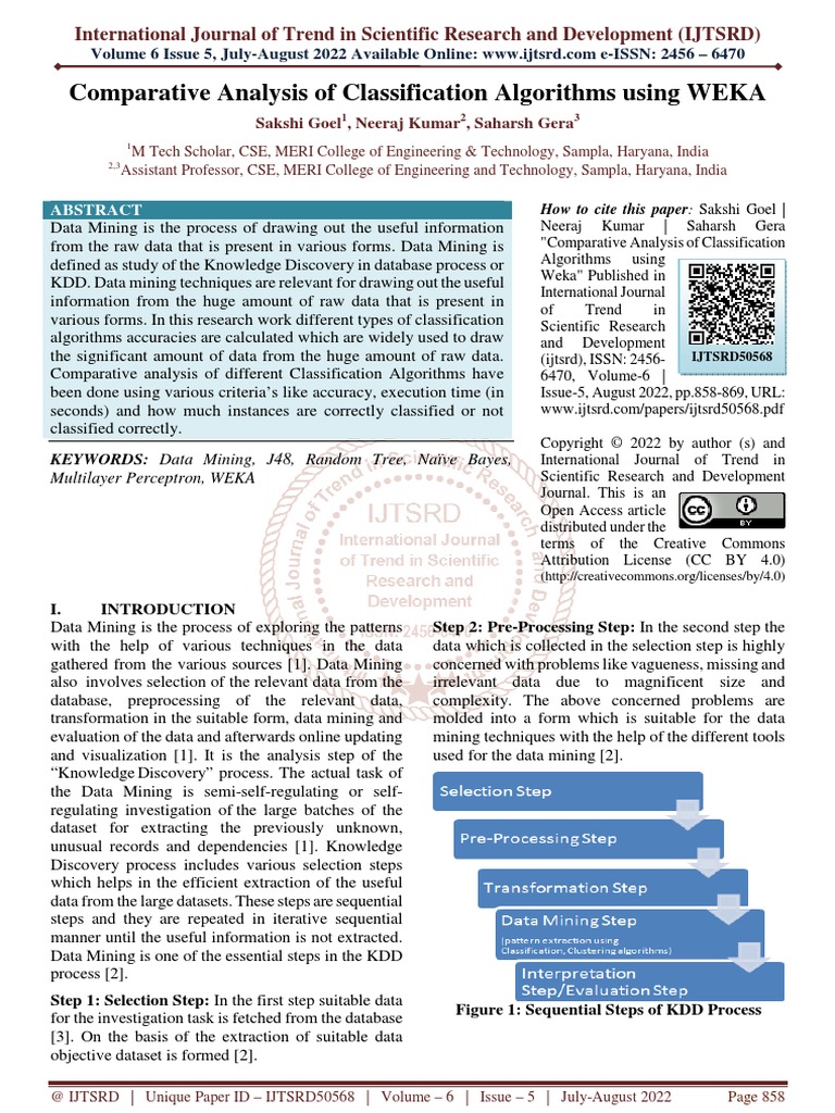 Comparative Analysis of Classification Algorithms Using Weka | PDF ... Comparative Analysis of Classification Algorithms Using Weka | PDF ...