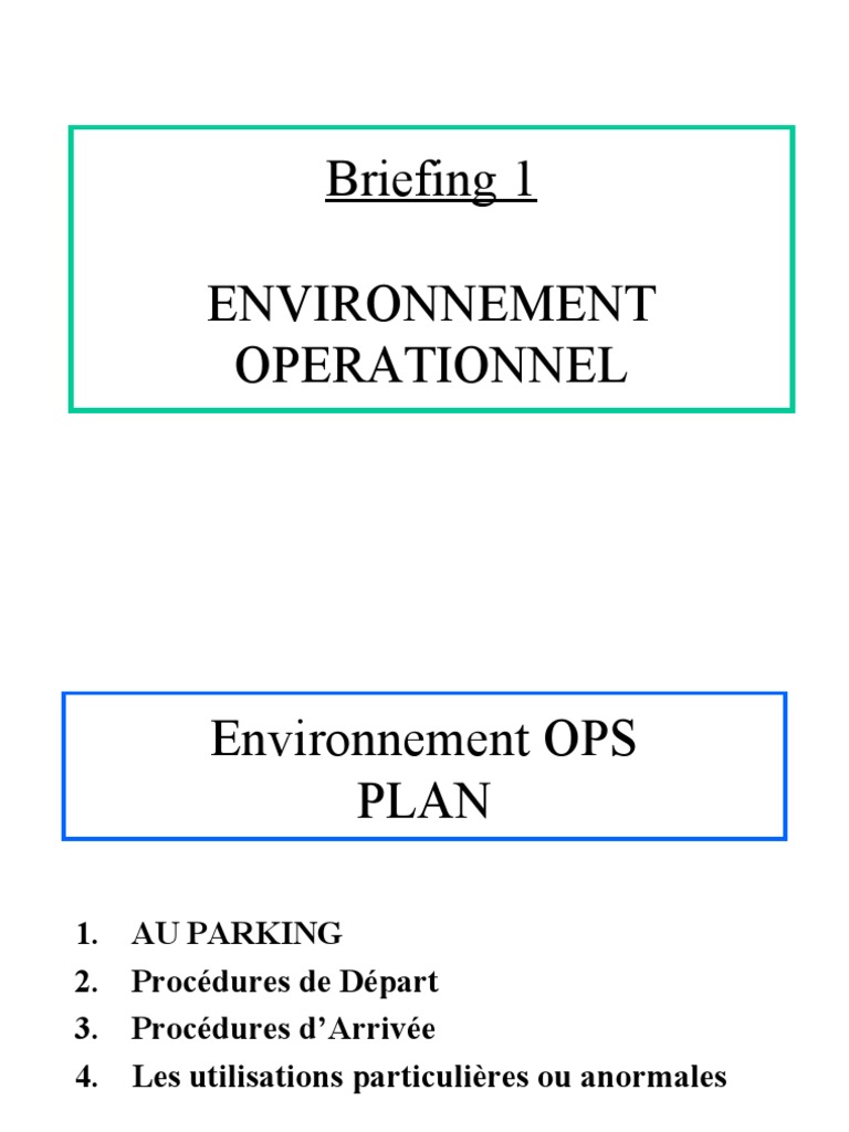 Bfg1 EnvOps | PDF | Aviation | Transport