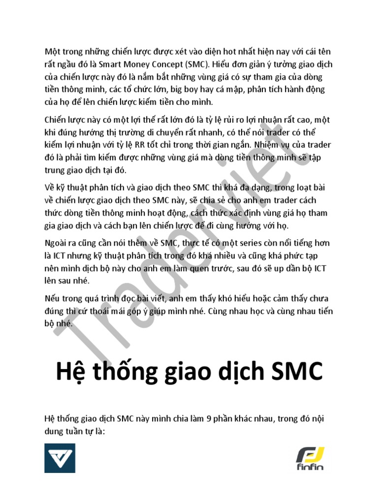 Há Thá Ng Smart Money Concept Smc Pdf