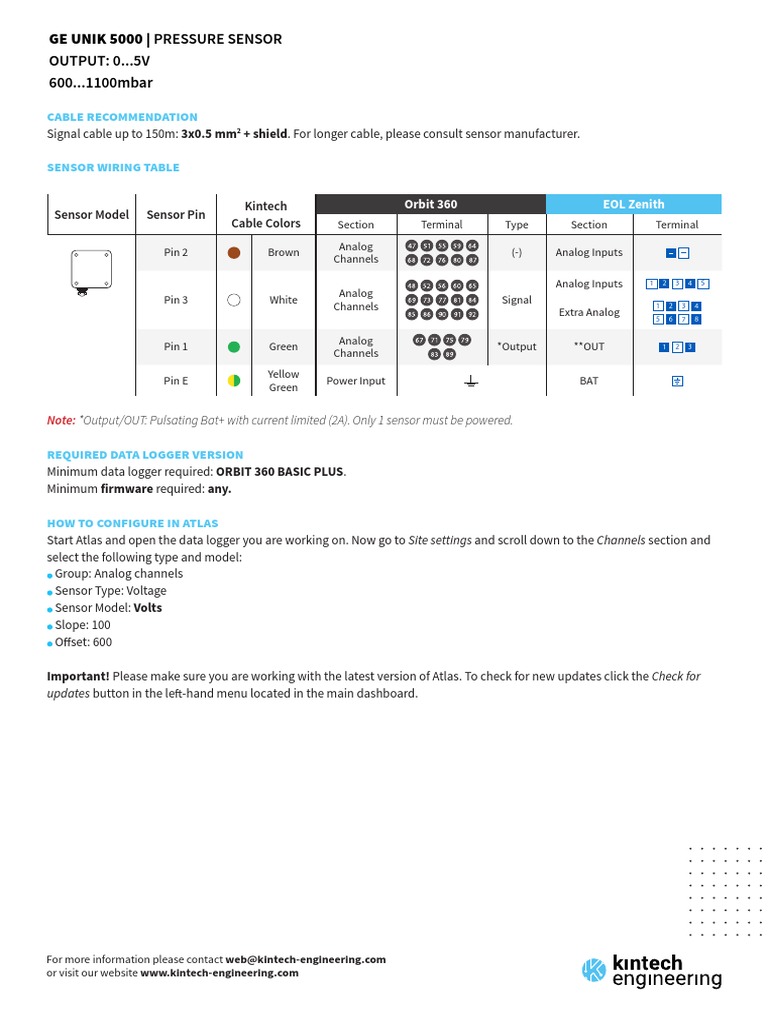 GE UNIK 5000 Pressure Sensor Guide | PDF | Sensor | Electronics