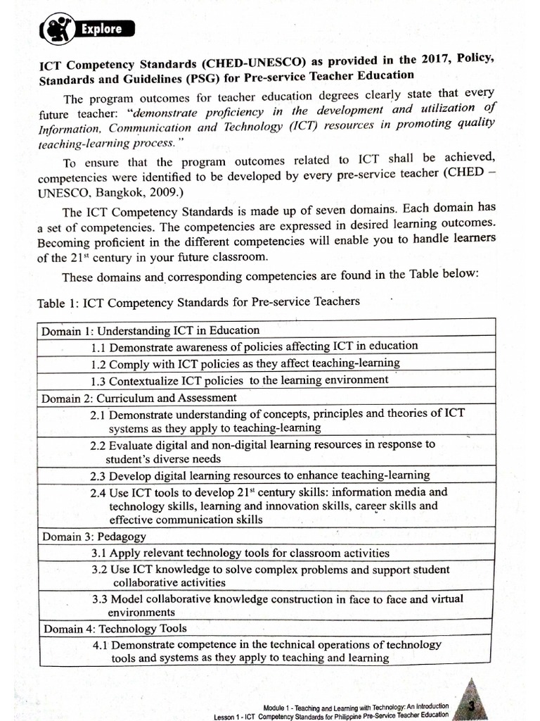 ICT Competency Standards | PDF