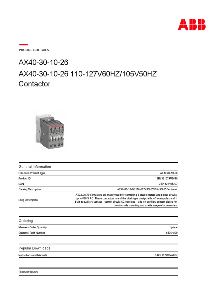 1SBL321074R2610 Ax40 30 10 26 | PDF | Alternating Current | Horsepower
