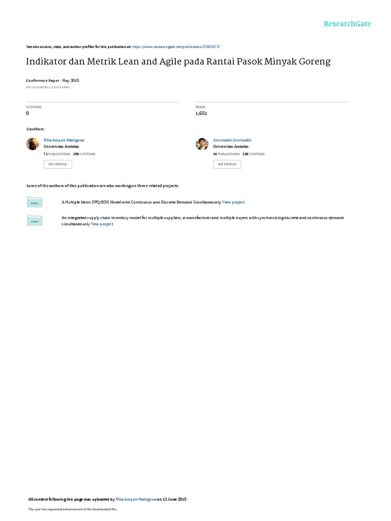 Leand Dan Agile SCM | PDF | Bisnis