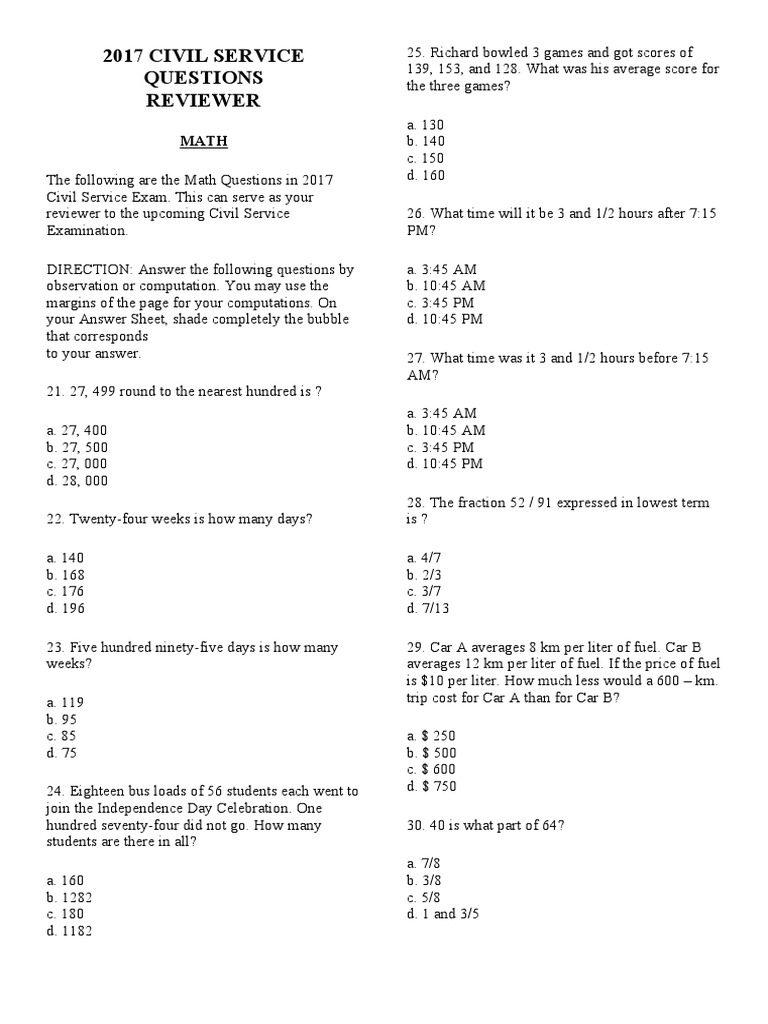 2017 Civil Service Questions | PDF | Dolphin | Theatre
