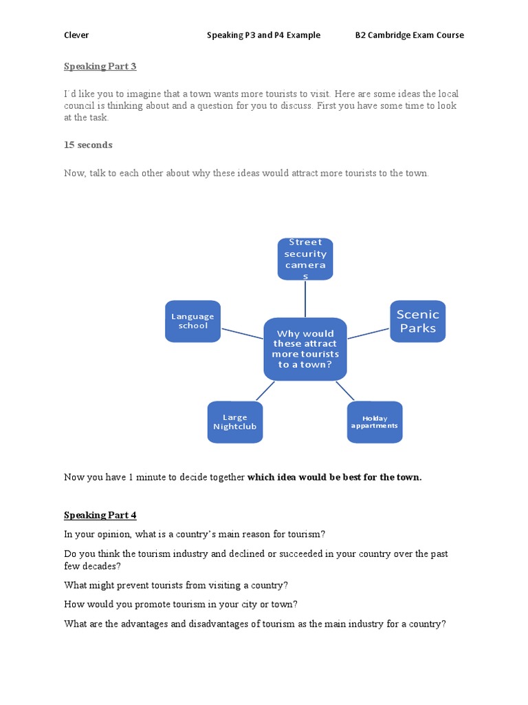 B2 Speaking Part 3 and Part 4 Example | PDF
