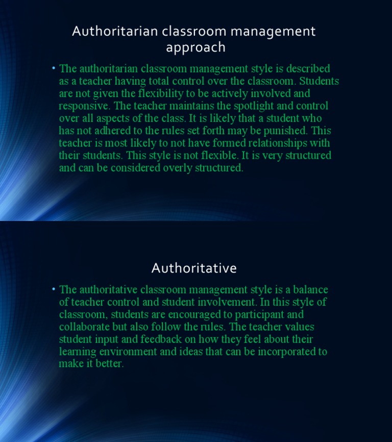 Authoritarian vs. Authoritative Management | PDF
