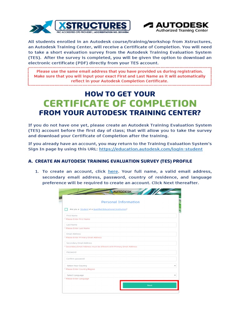 Autodesk Certificate of Completion Guide | Download Free PDF | World ...