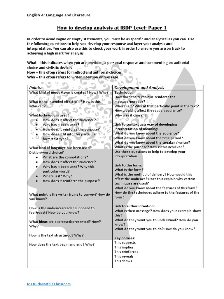 How To Develop Analysis Paper 1 | PDF | Cognitive Science | Communication