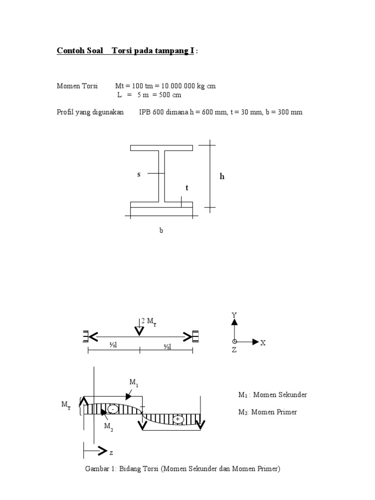 Contoh Soal Torsi Pada Tampang I | PDF