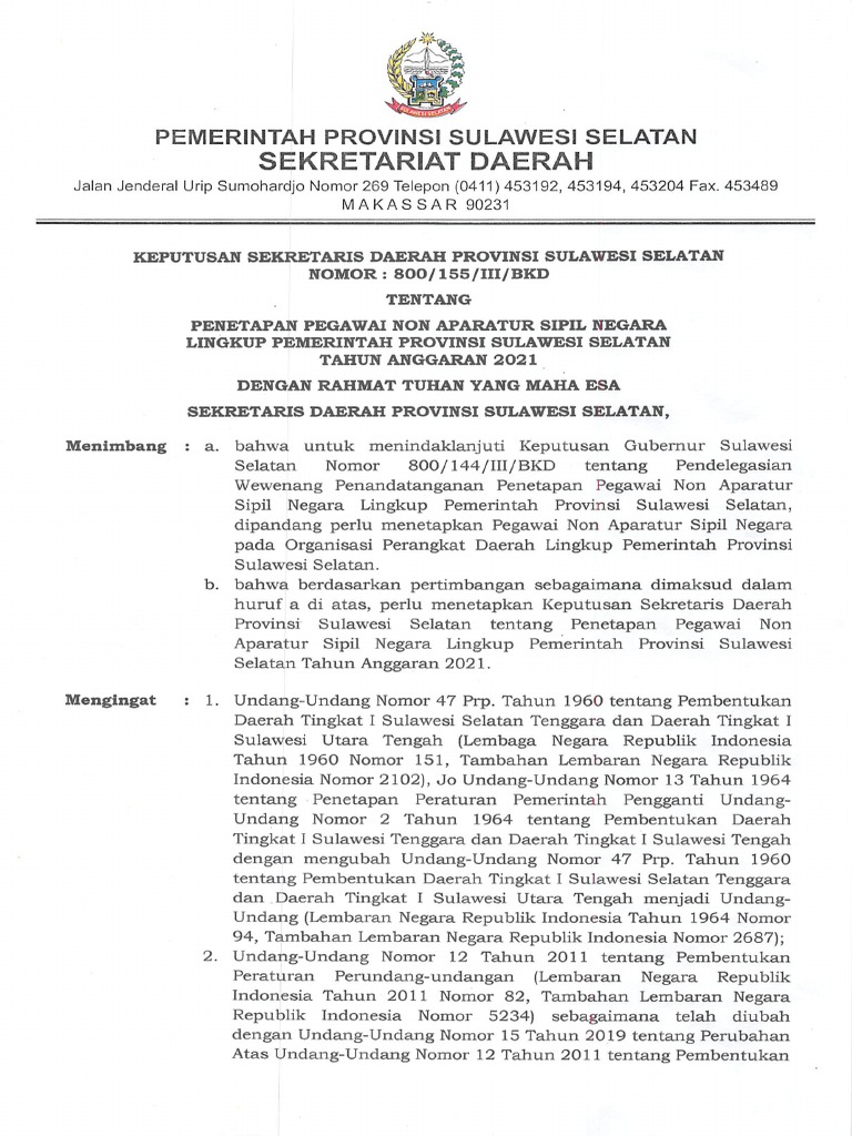 SK SEKDA Nama Hal 520 | PDF