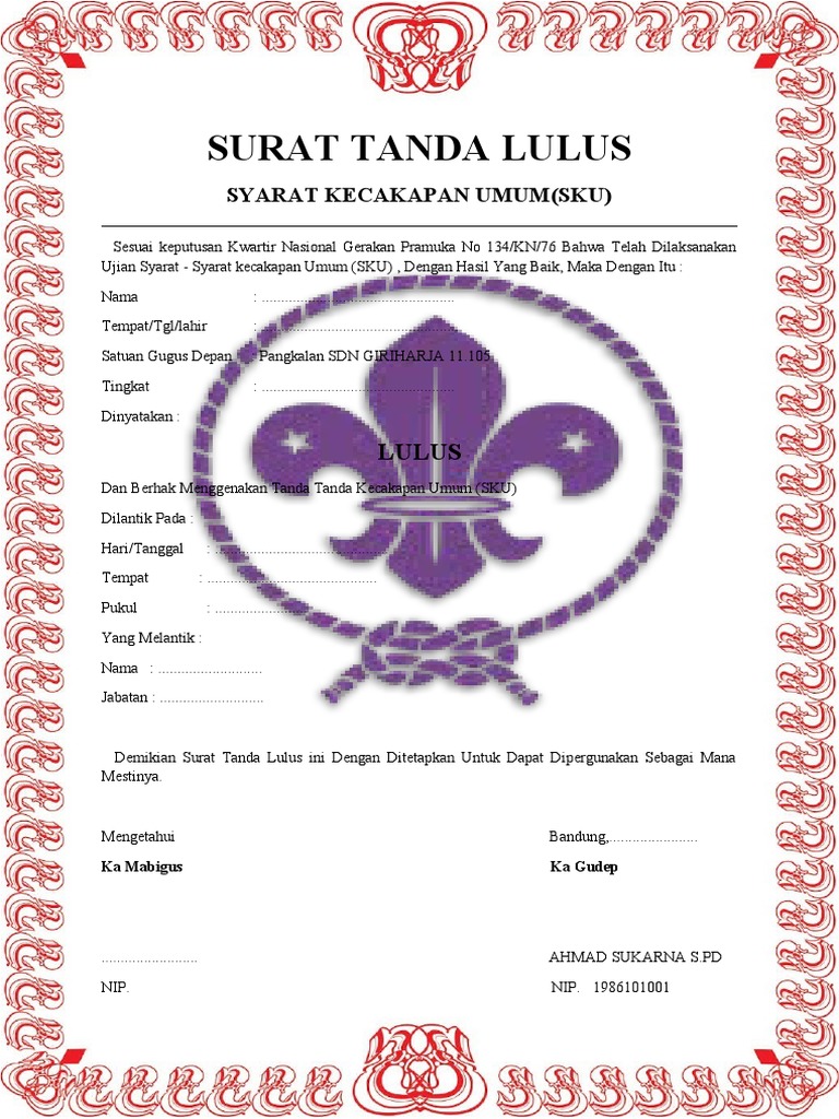 Surat Tanda Lulus | PDF