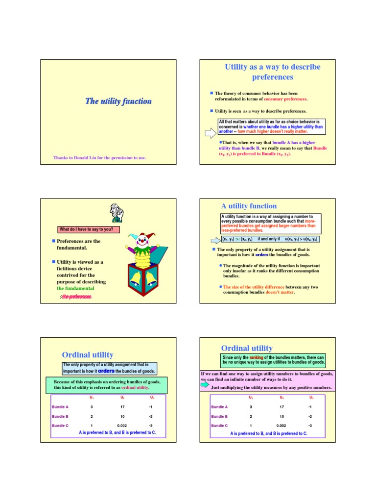 utility function | PDF | Utility | Function (Mathematics)