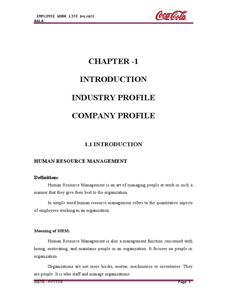 Worklife Balance Coca Cola | PDF | Soft Drink | Human Resource Management