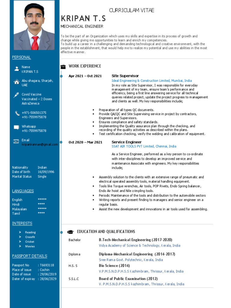 Kripan CV 2022 | PDF | Engineering