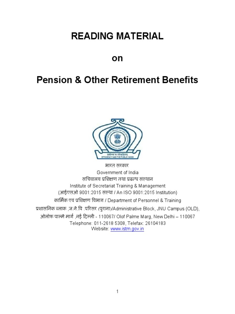 PRB Reading Material | PDF | Pension | Retirement