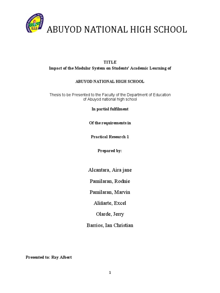 Practical Research 1 Humss B Part 1 | PDF | Teaching Method | Learning