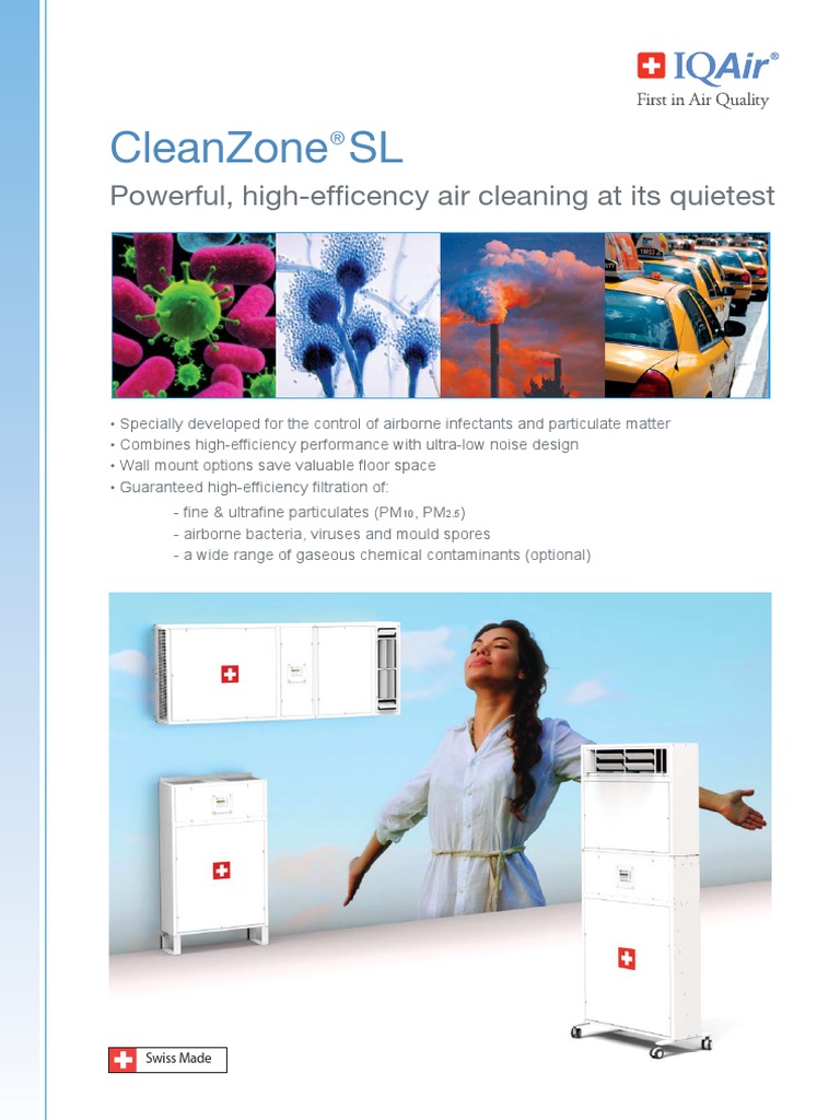 IQAir CleanZone SL Brochure | PDF | Nitrogen | Acid