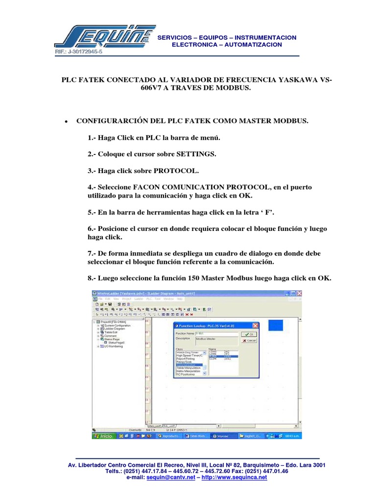 Fatek Modbus | PDF | Ingeniería de Sistemas | Tecnología de información ...