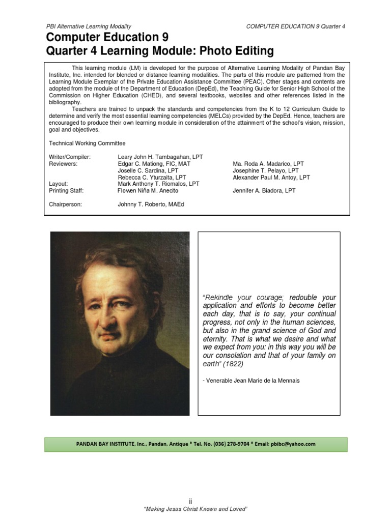 LEARNING MODULE TEMPLATE PRELIM PAGES - Official - CE9 - 4thquarter ...