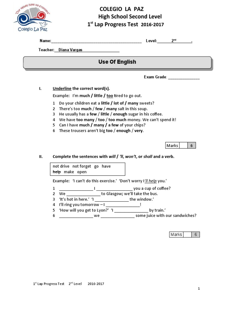 High School 2nd Level - 1st Lap 2nd Semester | PDF