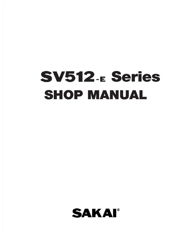 Sakai sv512d sv512t sv512tf e Workshop Manual | PDF