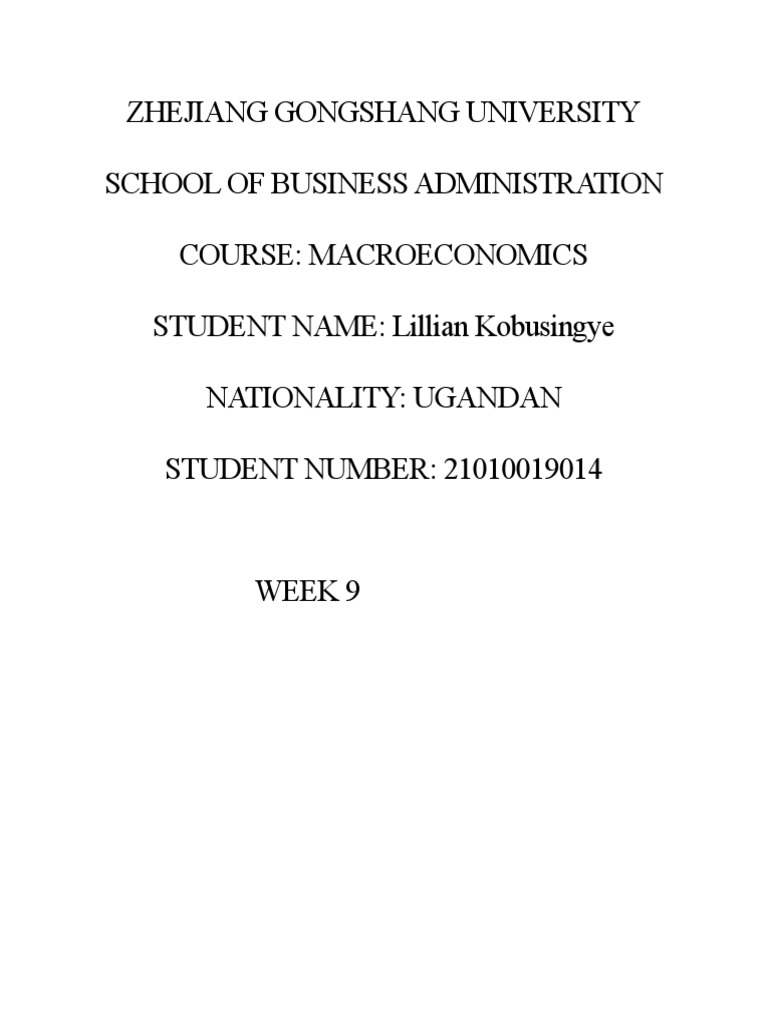 Macroeconomics Week 9 | PDF