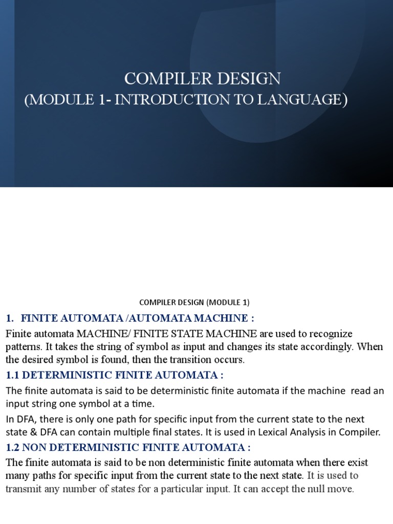 Compiler Design Final Notes | PDF | Parsing | Compiler Compiler Design Final Notes | PDF | Parsing | Compiler