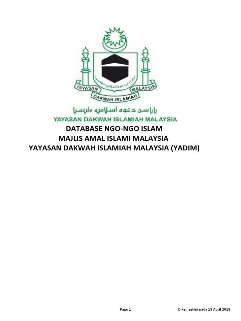 Database NGO YADIM Update 2018 | PDF
